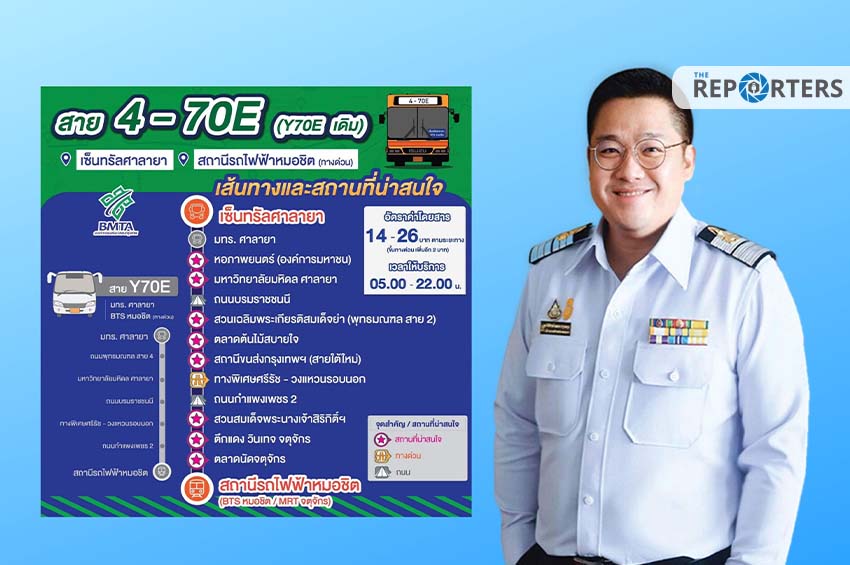 ขสมก. เปิดเส้นทางเดินรถสาย 4-70E จากเซ็นทรัลศาลายา-สถานีรถไฟฟ้าหมอชิต (ทางด่วน) - The Reporters